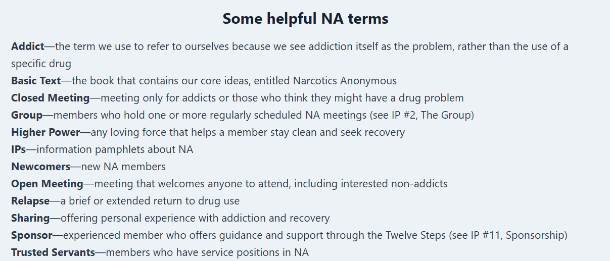 NA Resources – Greater Grand Rapids Area