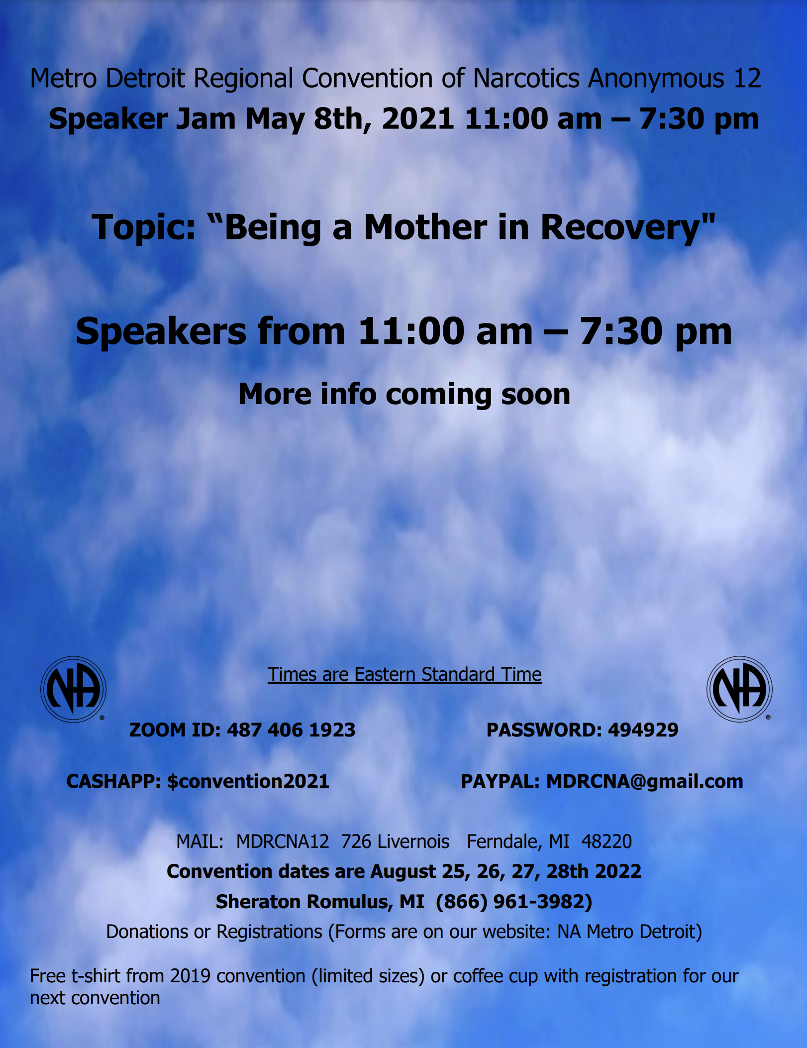 Speaker Jam – Being a Mother in Recovery – Western Wayne Area